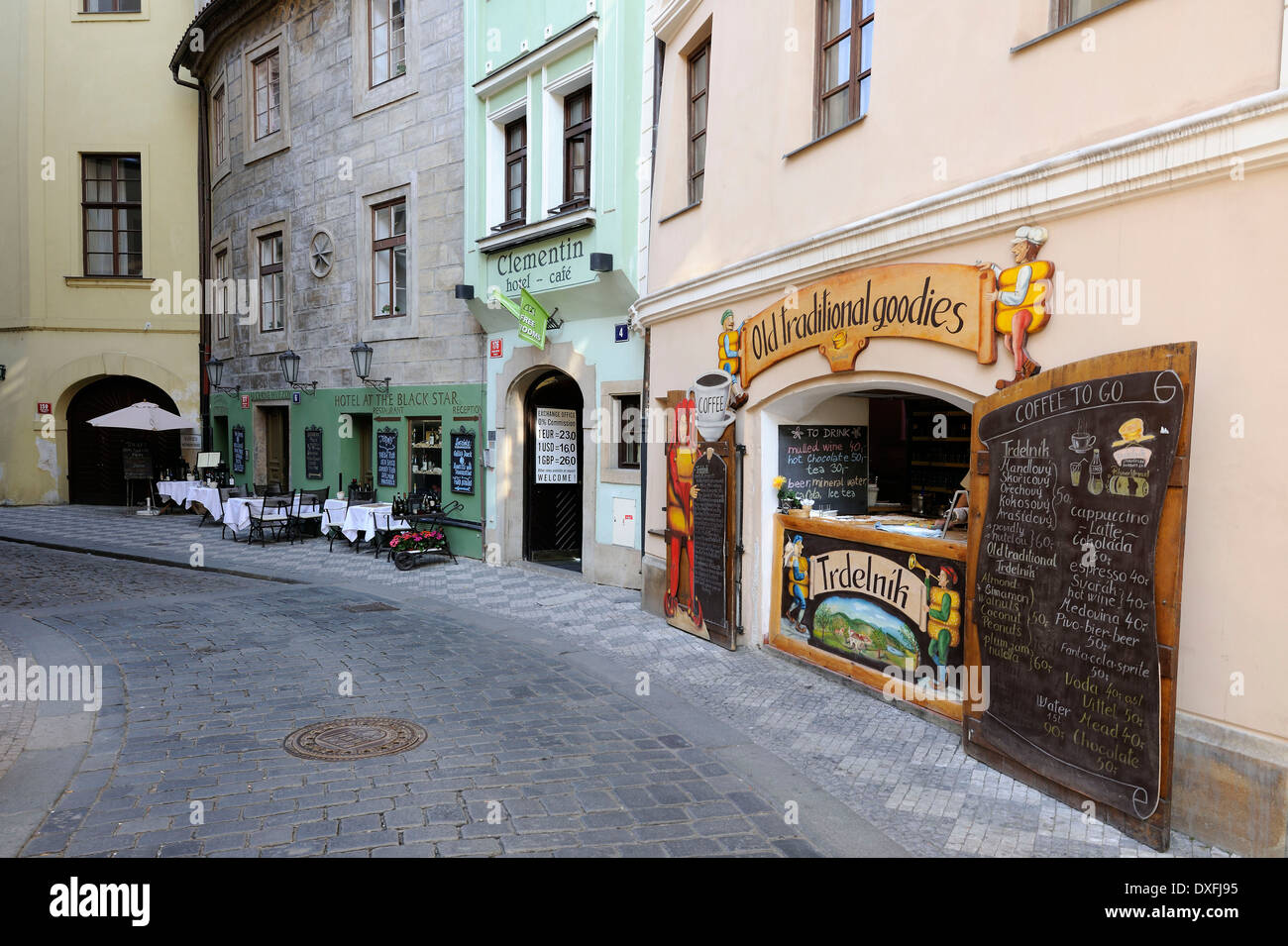 Prague shops and restaurants hi-res stock photography and images - Alamy