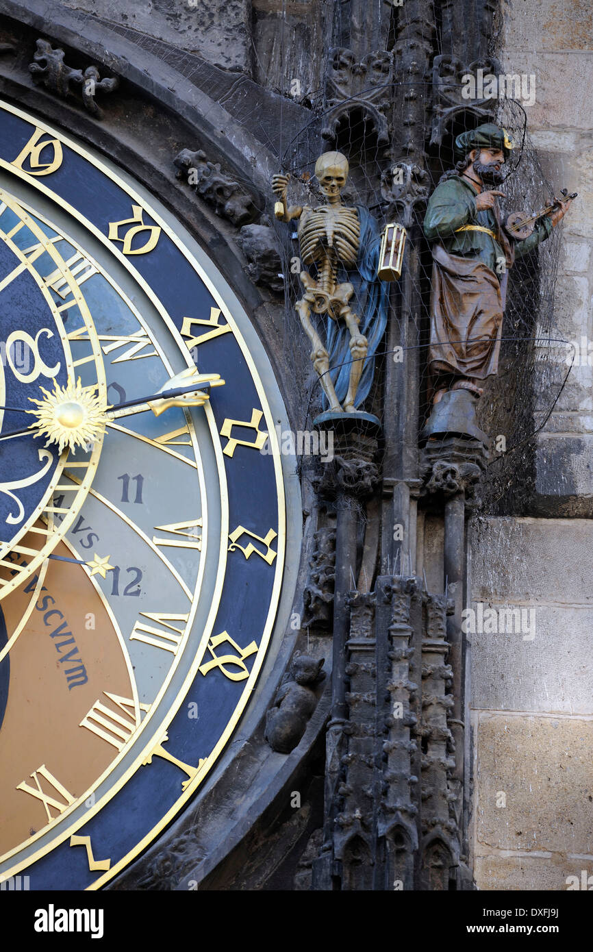 Prague Astronomical Clock, tower of Old Town Hall, Old Town Square, old ...