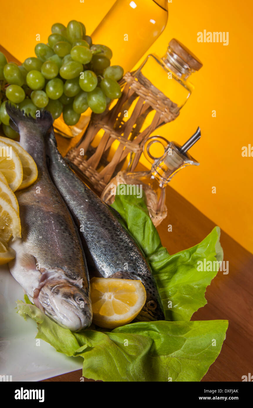 Mediterranean theme with light background Stock Photo - Alamy