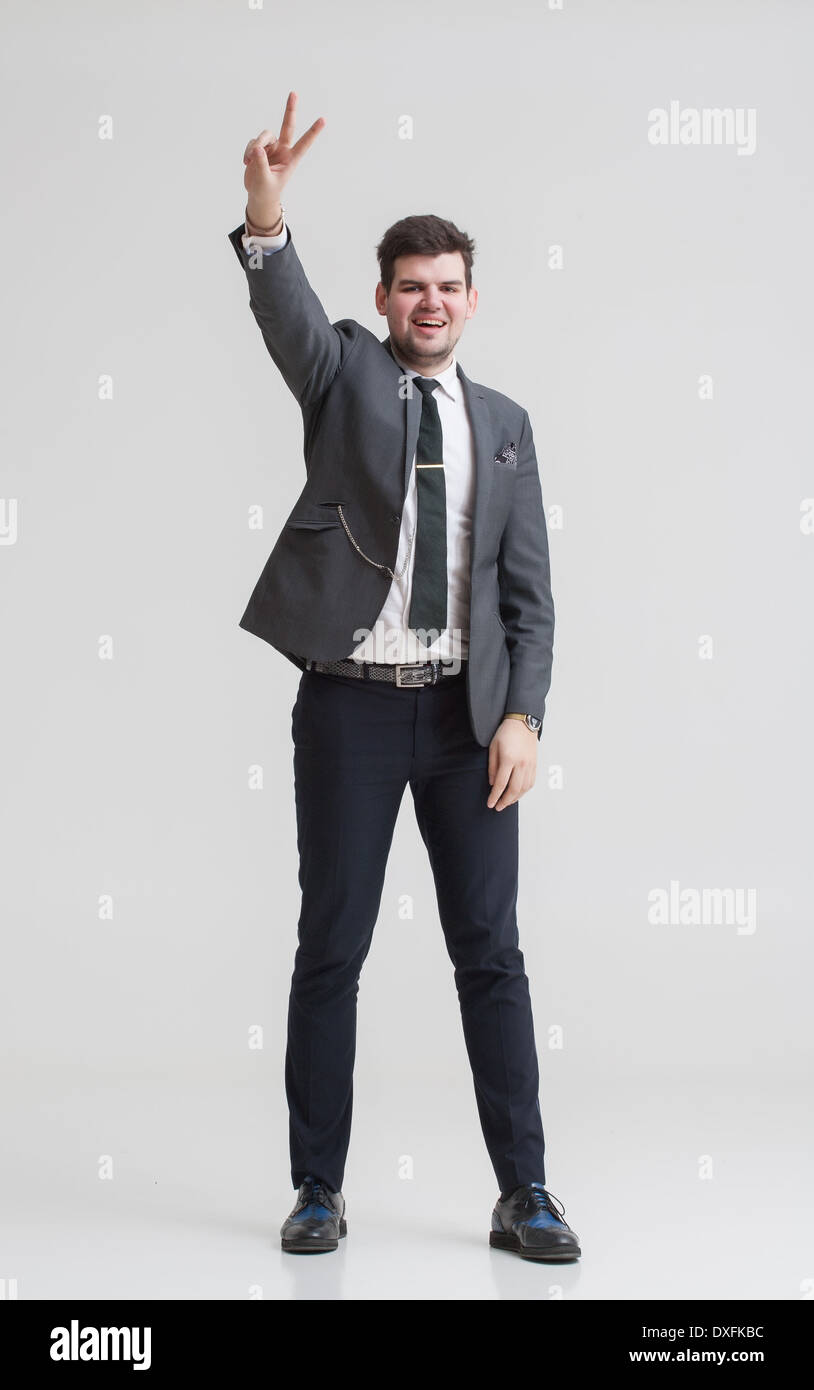 Tall white man suit hi-res stock photography and images - Alamy