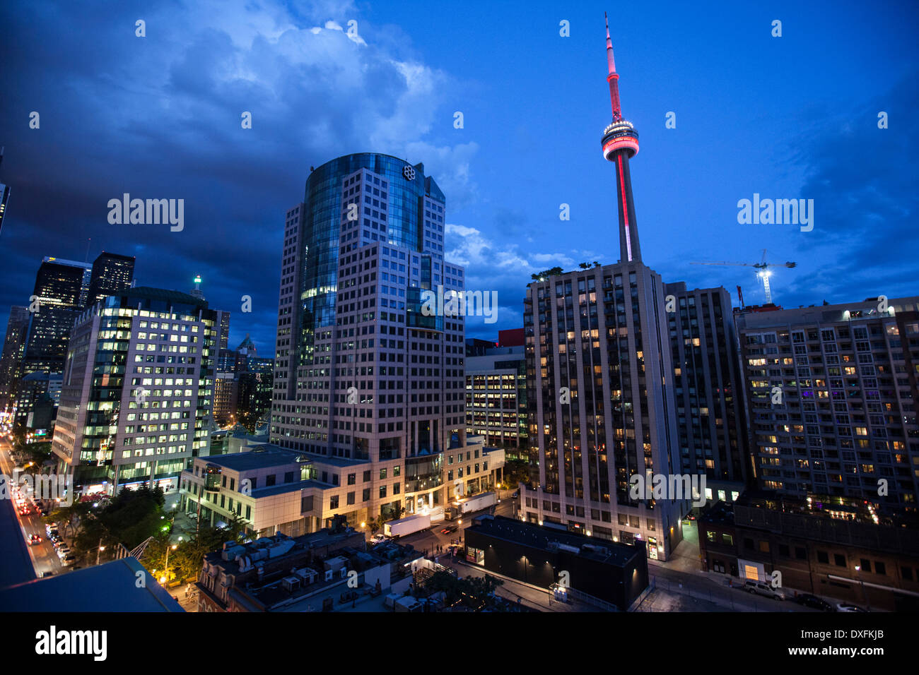CN Tower and Skyline at Night, Toronto, Ontario, Canada Stock Photo - Alamy