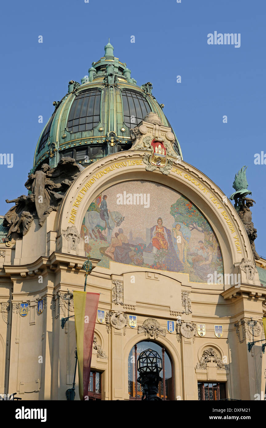 Municipal House, Obecni Dum building, Prague, Bohemia, Czech Republic ...