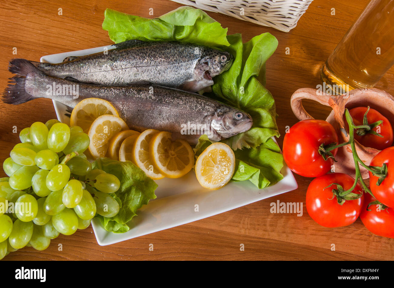 Mediterranean theme with light background Stock Photo - Alamy