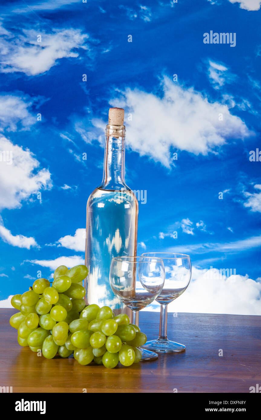 Mediterranean theme with light background Stock Photo - Alamy