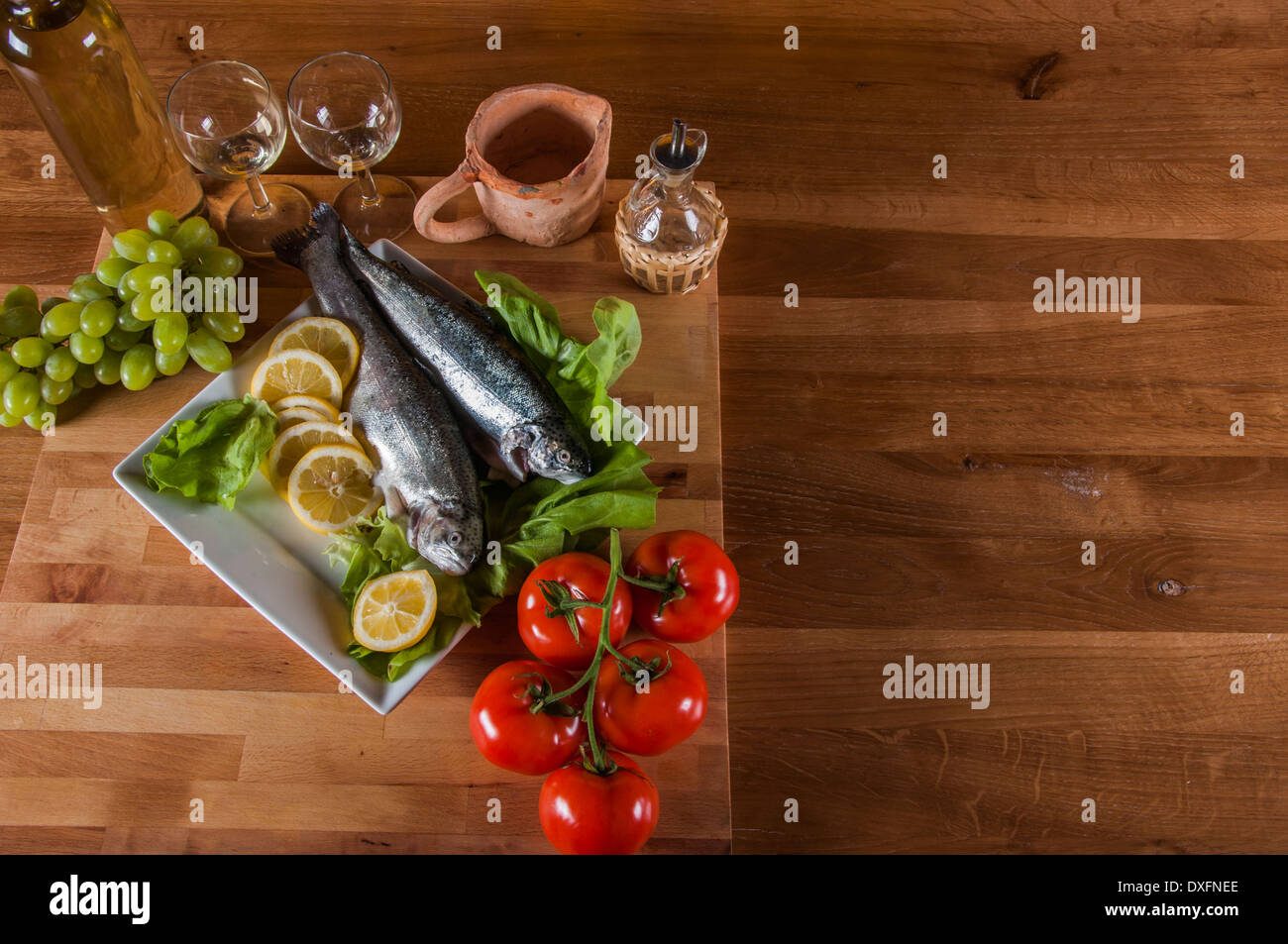 Mediterranean theme with light background Stock Photo - Alamy