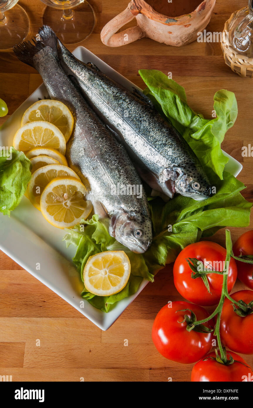 Mediterranean theme with light background Stock Photo - Alamy