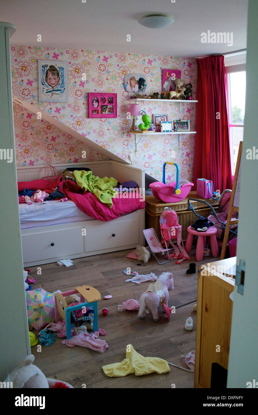 A messy children's bedroom in Holland Stock Photo - Alamy