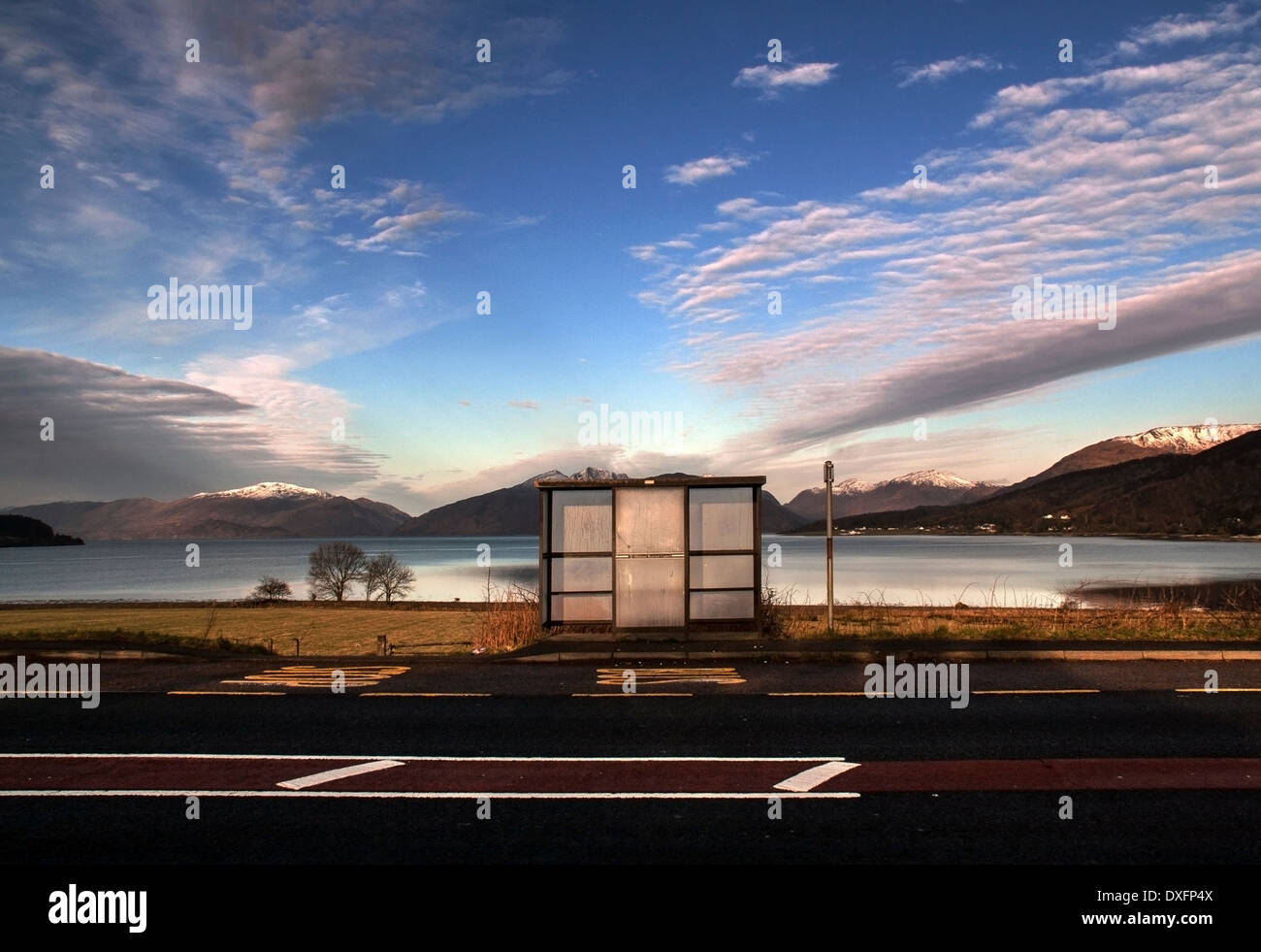 Scottish highlands bus stop hi-res stock photography and images - Alamy
