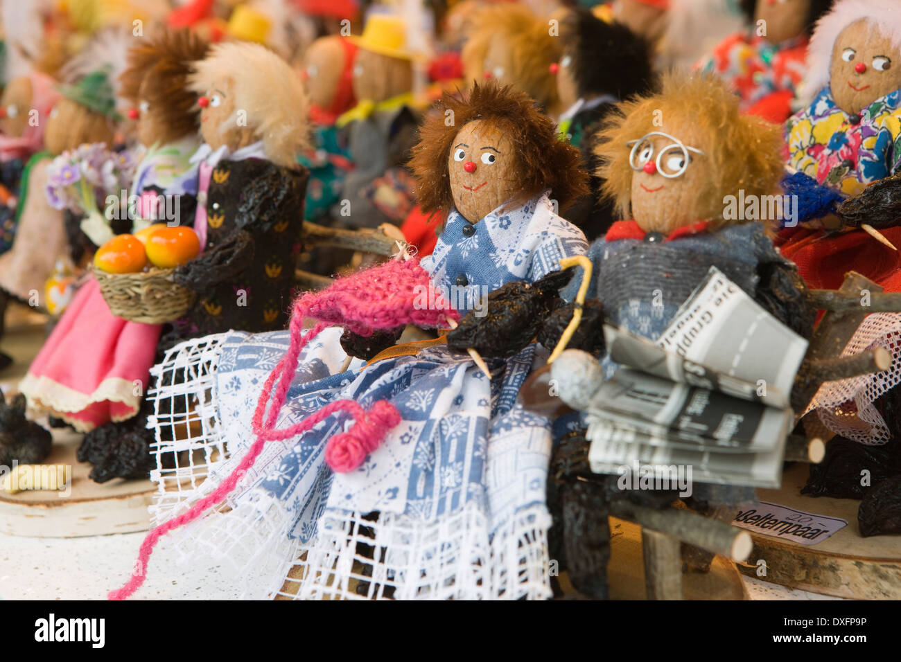 Hand-crafted dolls for sale at the Nuremberg Christmas Market ...