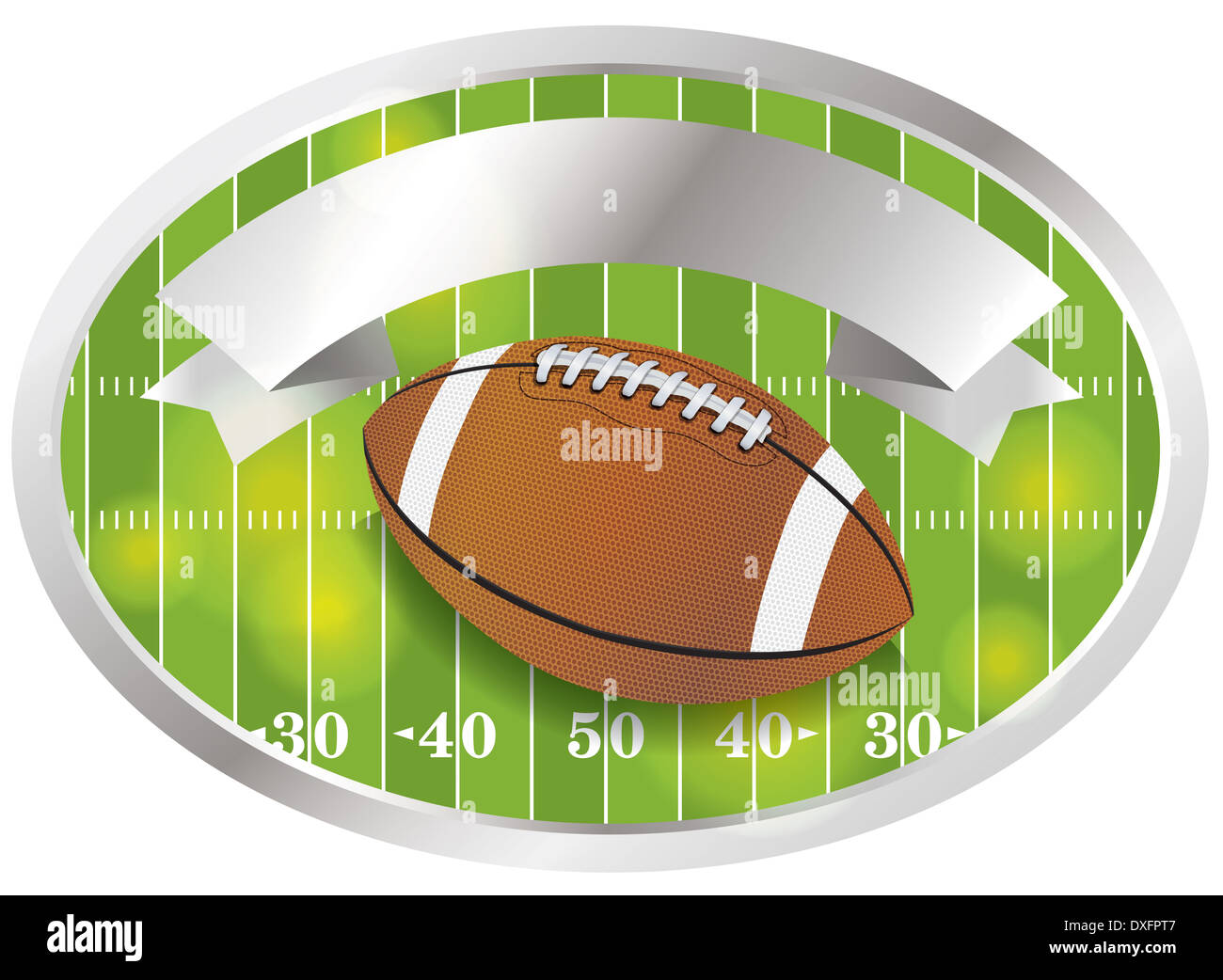 An illustration of an American Football Field emblem Stock Photo - Alamy
