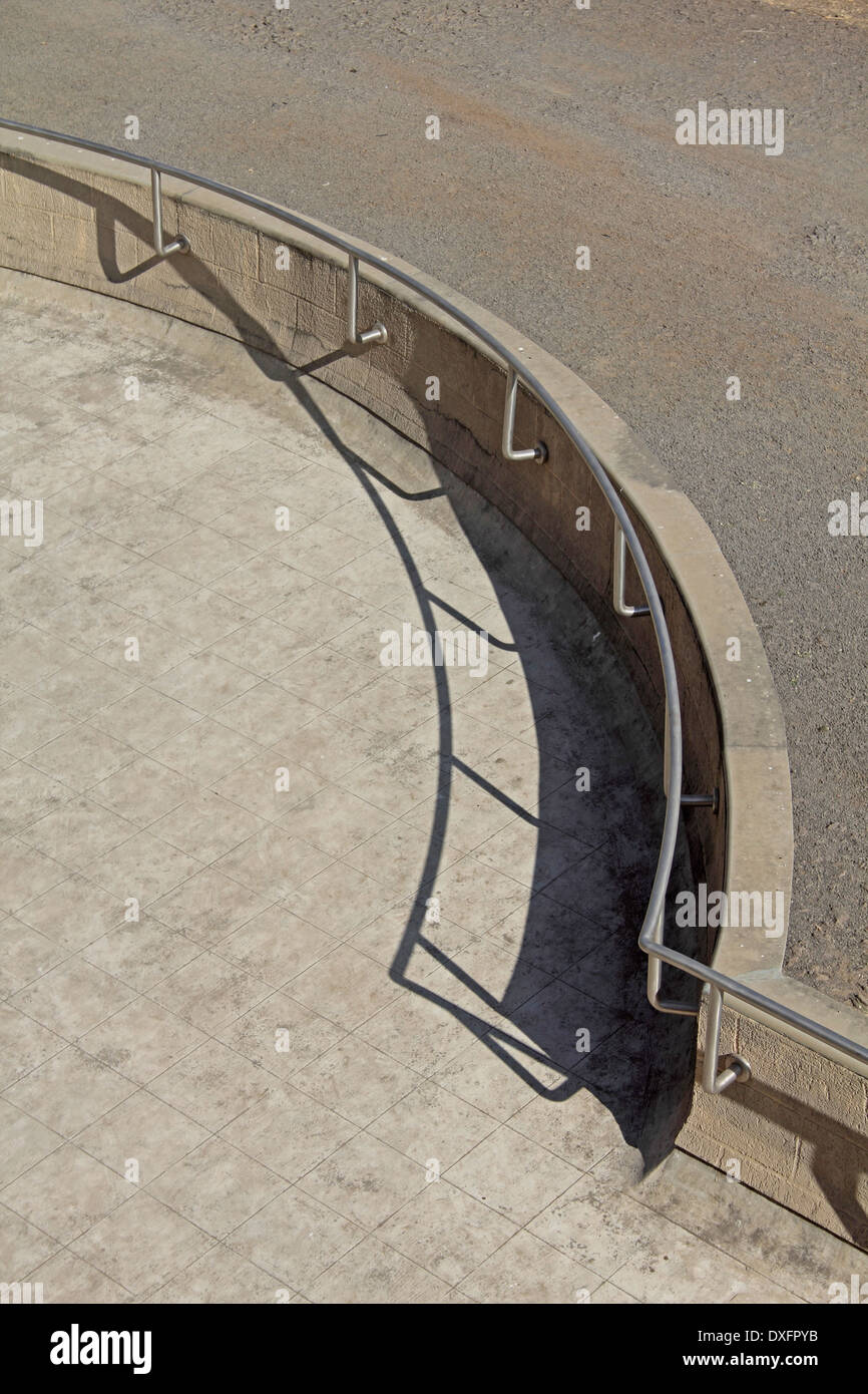 Outdoor terrace railing Stock Photo - Alamy