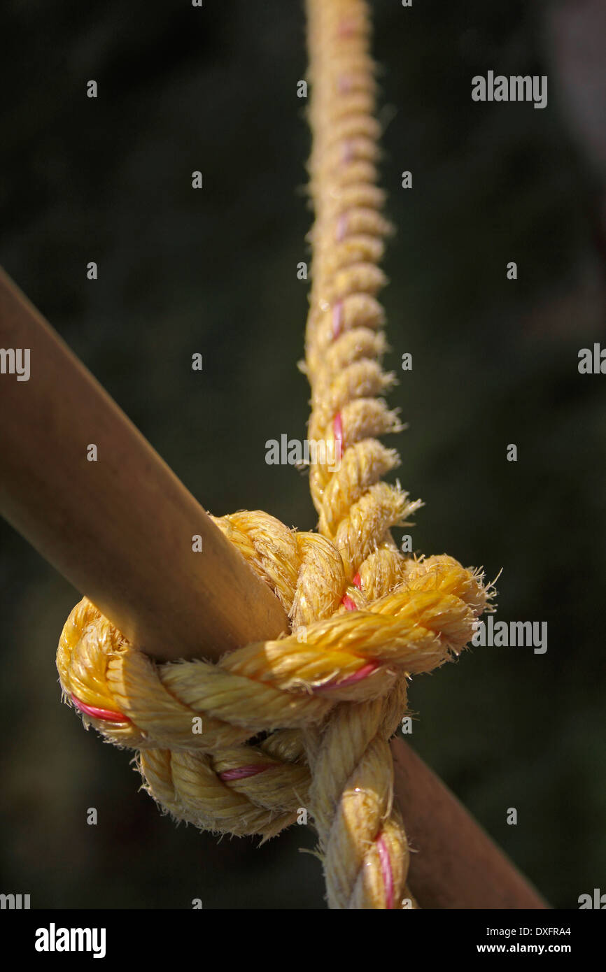 Rope with knot Stock Photo - Alamy