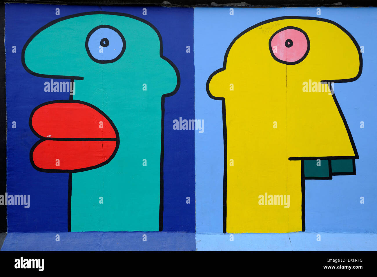 Heads in comic style painting hi-res stock photography and images - Alamy