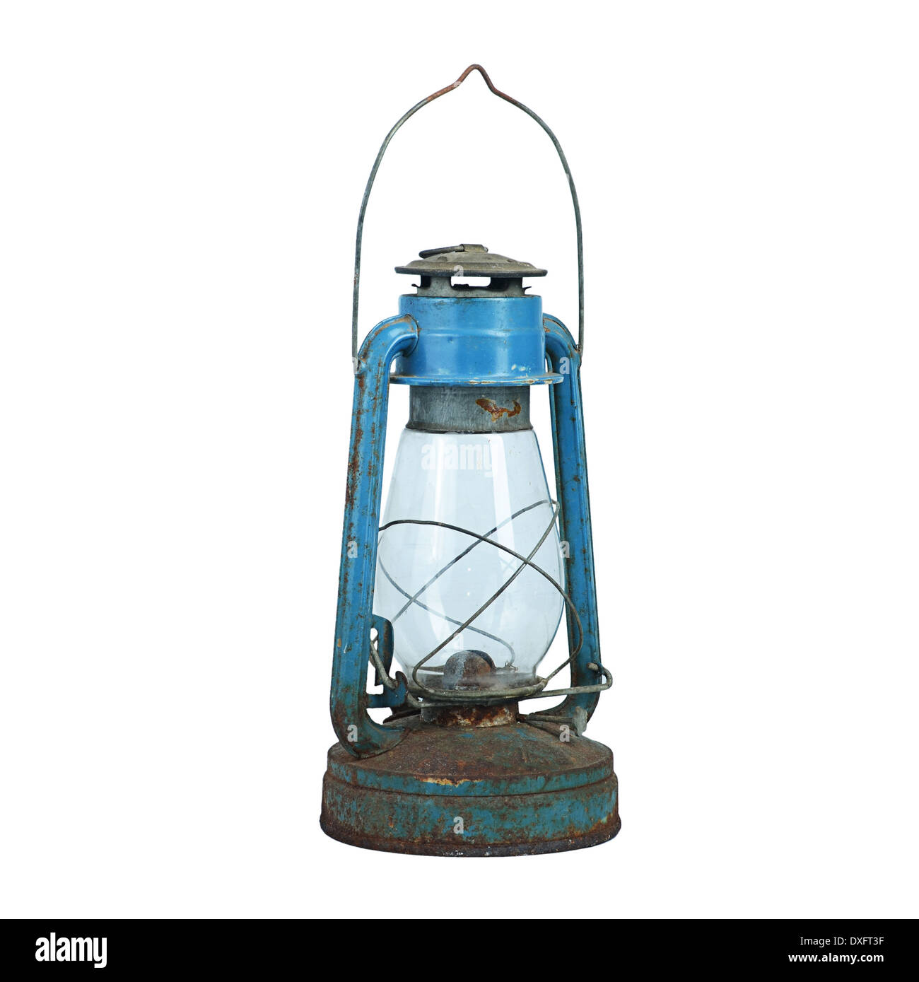 Ancient small lamp isolated on white background Stock Photo - Alamy