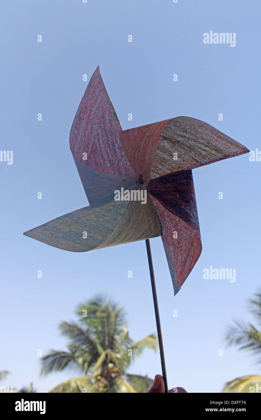 Paper wind wheel Stock Photo - Alamy