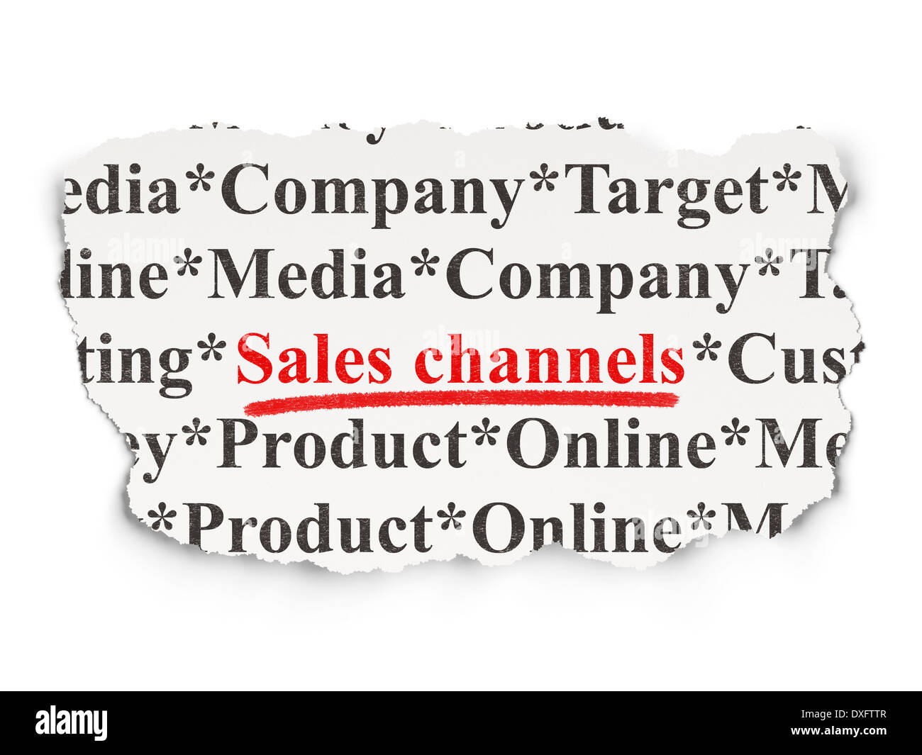 Advertising concept: Sales Channels on Paper background Stock Photo - Alamy