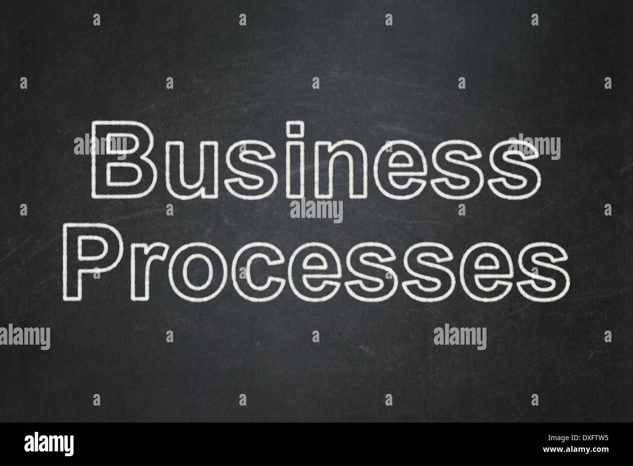 Business concept: Business Processes on chalkboard background Stock ...
