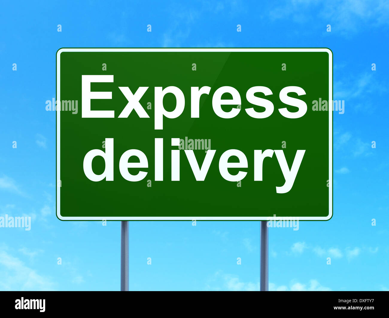 Business concept: Express Delivery on road sign background Stock Photo ...