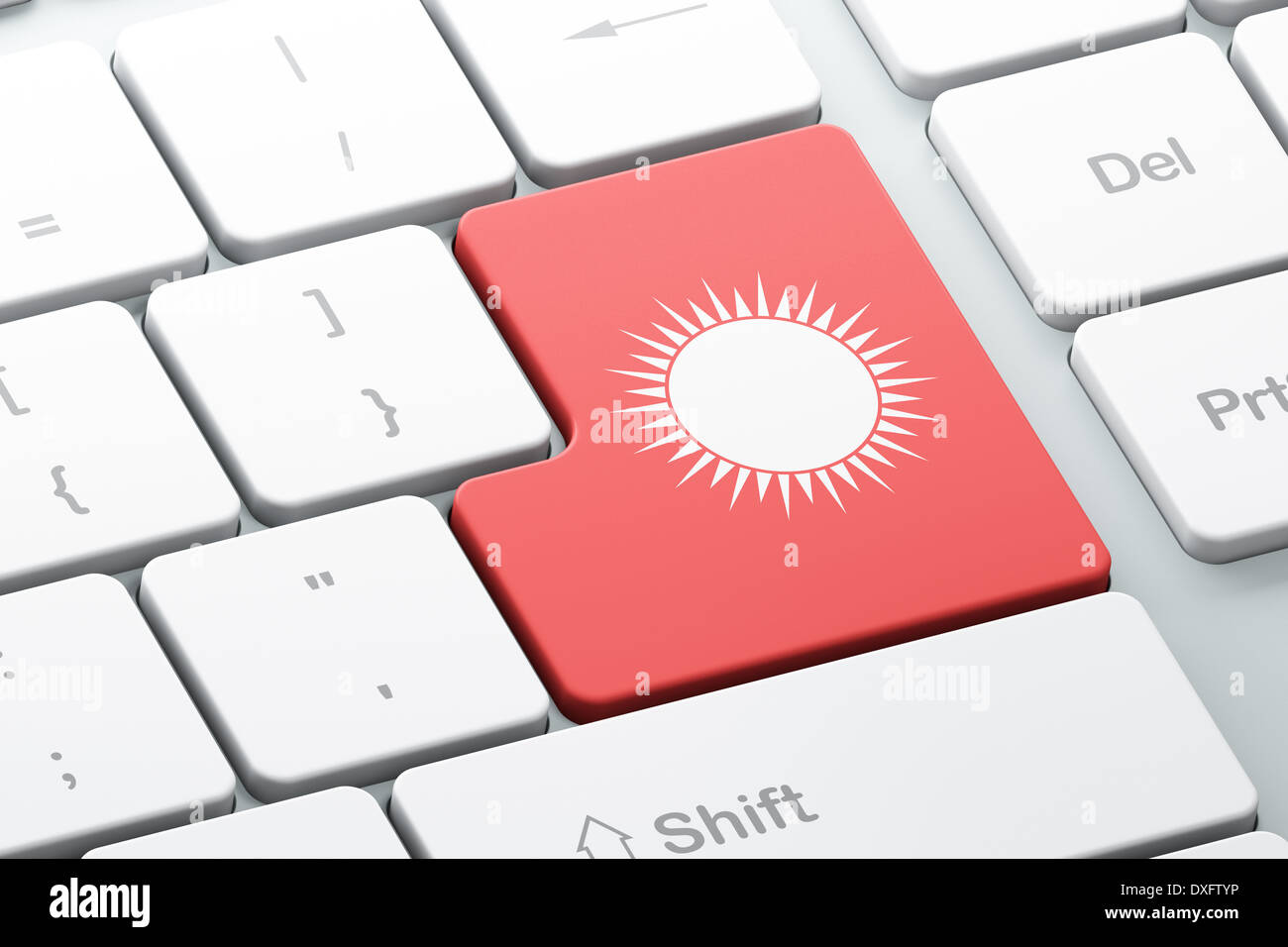 Travel concept: Sun on computer keyboard background Stock Photo - Alamy