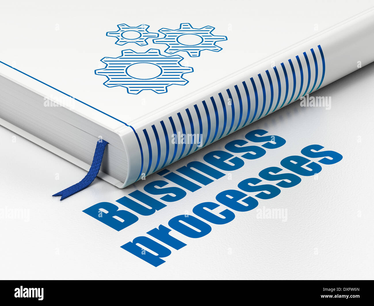 Finance concept: book Gears, Business Processes on white background ...