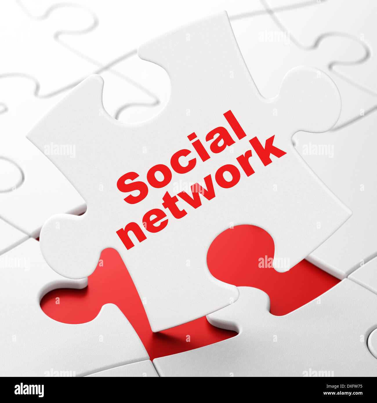 Social media concept: Social Network on puzzle background Stock Photo ...