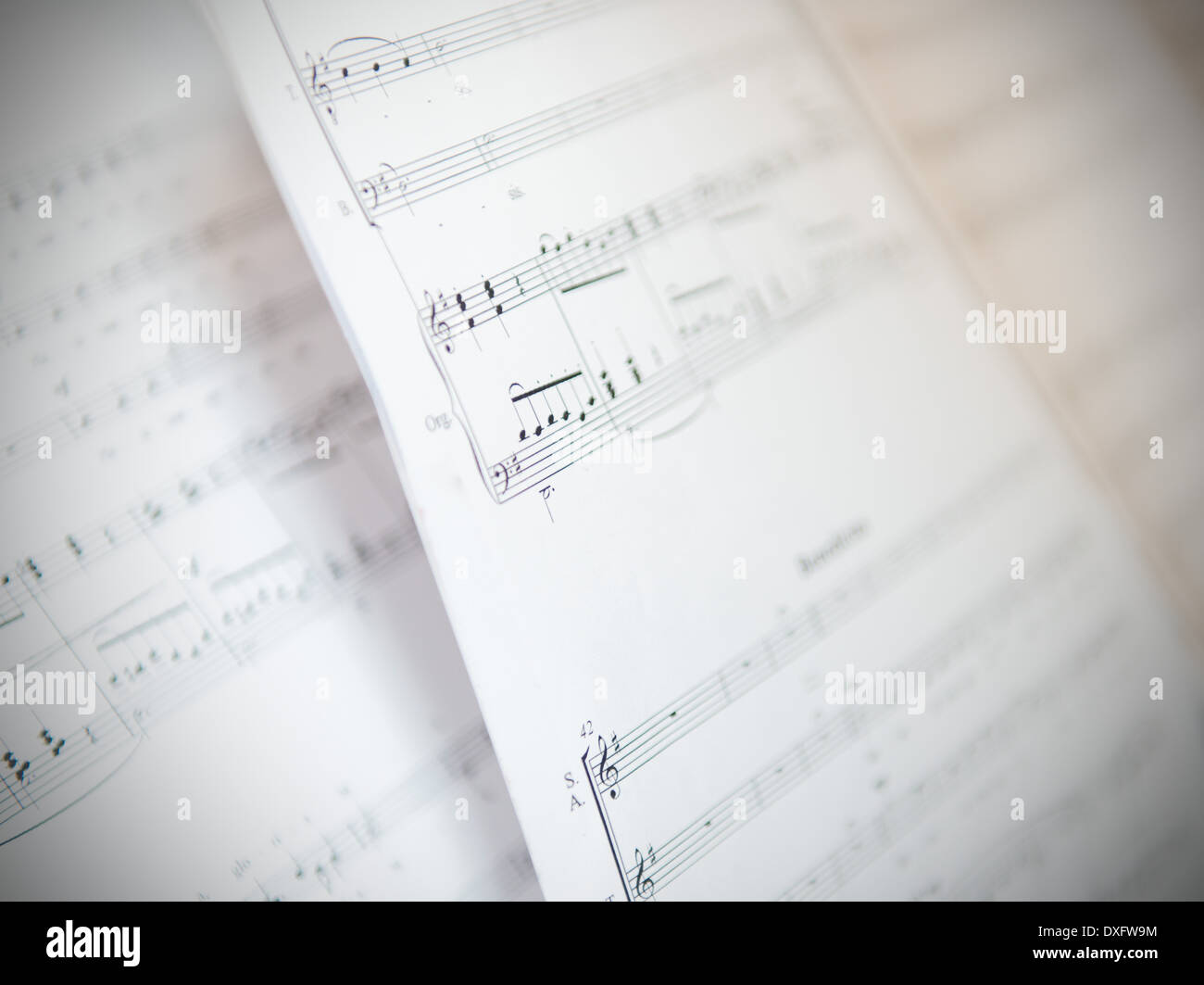 Old paper sheet music hi-res stock photography and images - Alamy