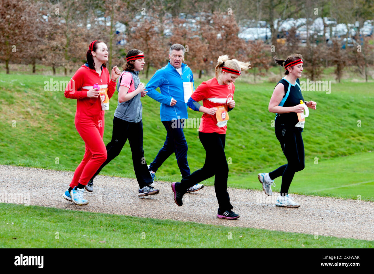 Runners in a Sport Relief Mile race Stock Photo - Alamy