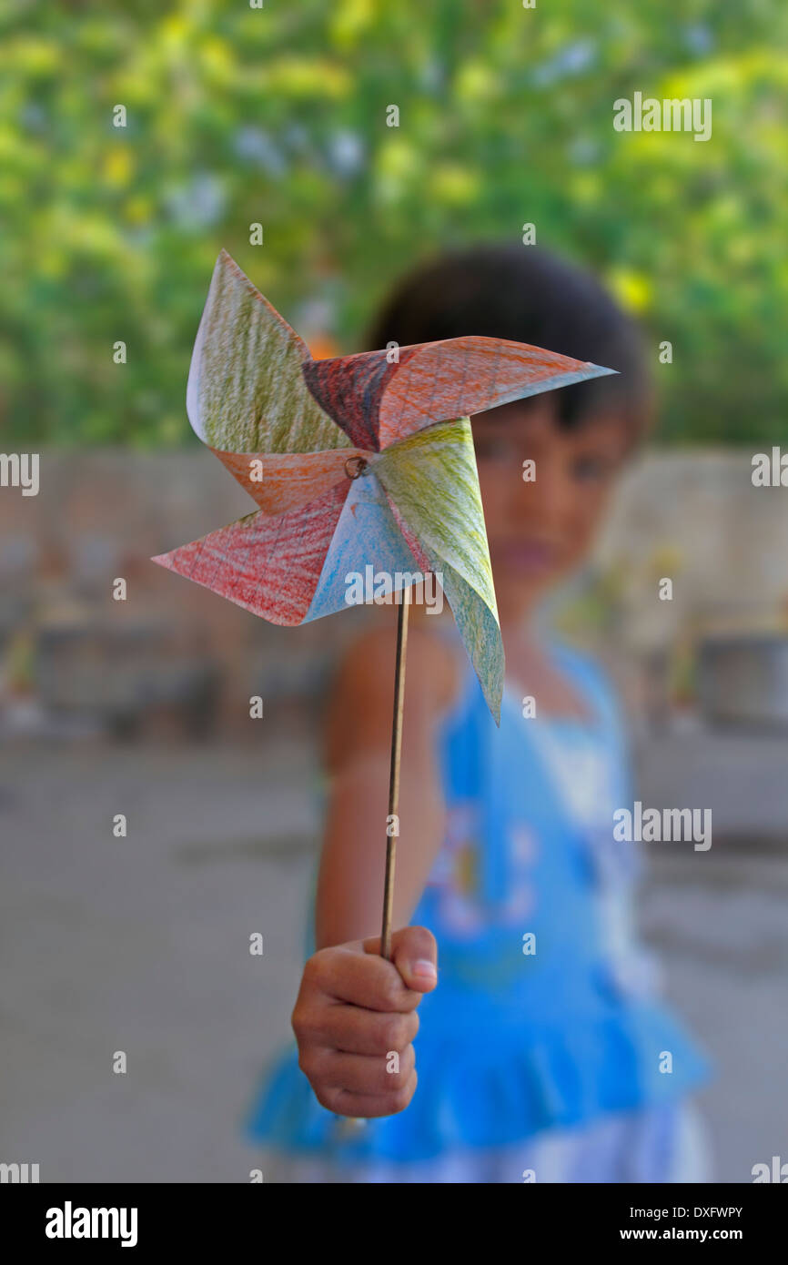 Paper wind wheel Stock Photo - Alamy