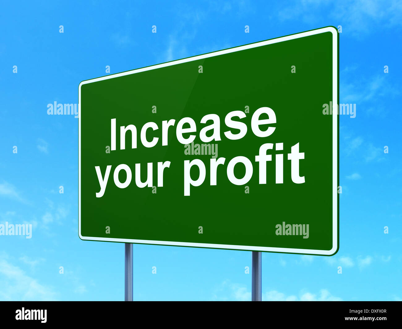 Business concept: Increase Your profit on road sign background Stock ...