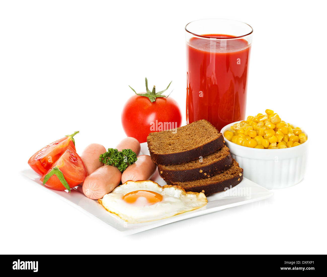 Breakfast two cooked delicious Cut Out Stock Images & Pictures - Alamy