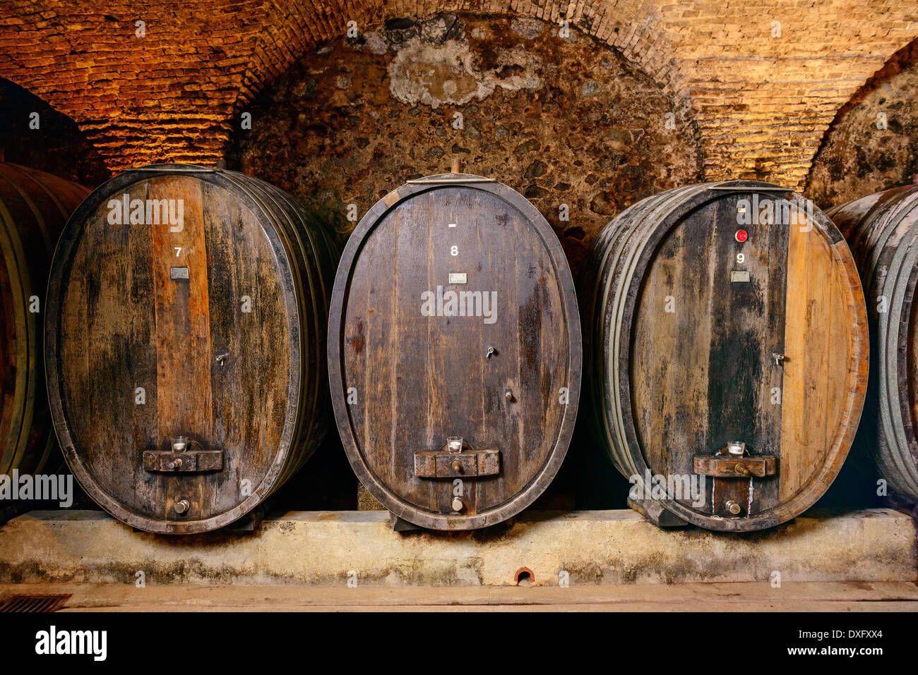 Rustic french barrel cellar hi-res stock photography and images - Alamy