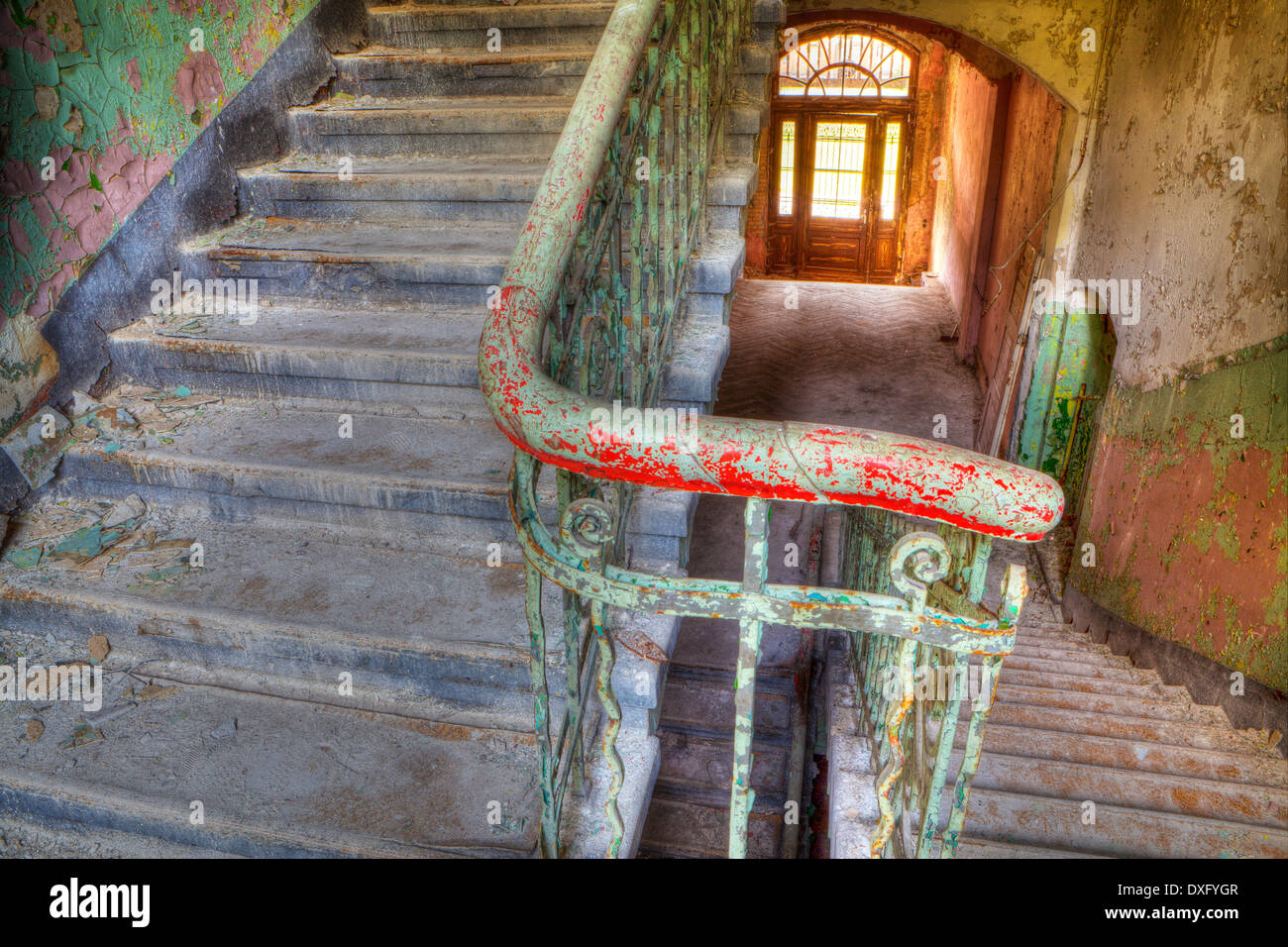 Stairs in an Abandoned Building Stock Photo - Alamy
