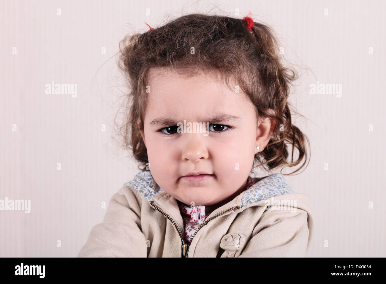 portrait of a beautiful angry girl Stock Photo - Alamy