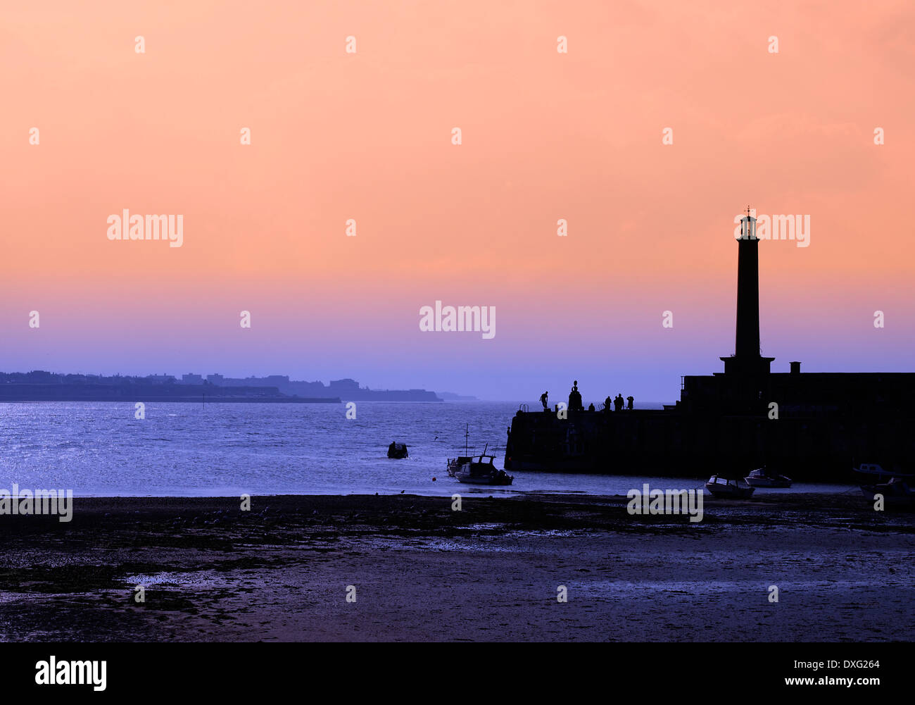 Margate Harbour at sunset. Kent UK Stock Photo - Alamy