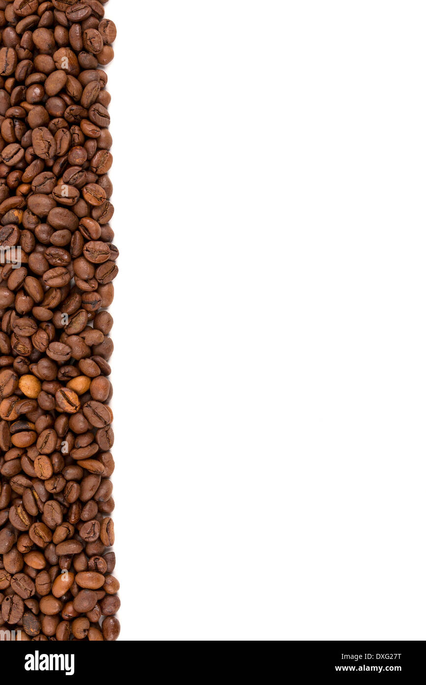 Coffee beans on a white background Stock Photo - Alamy