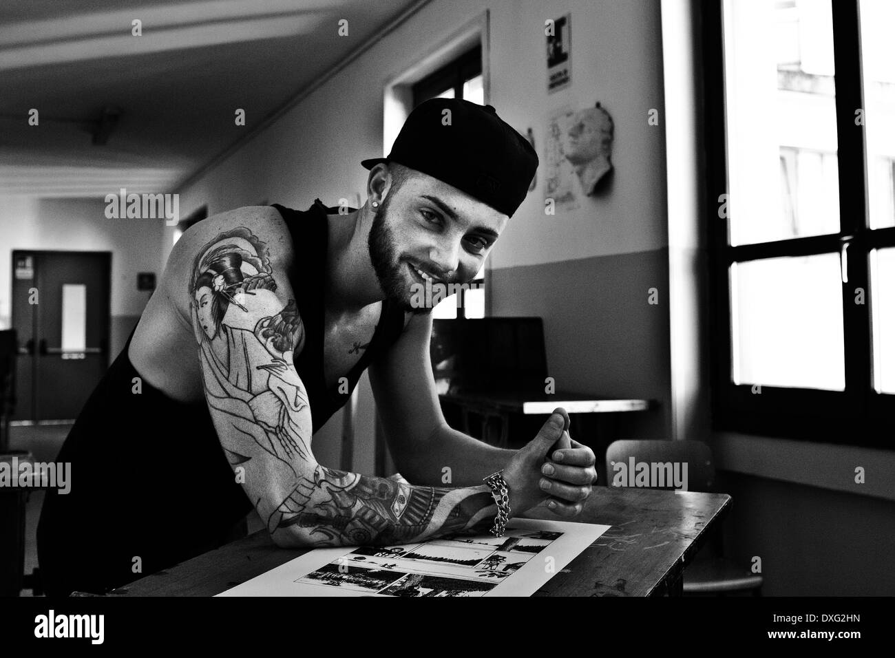 Young tattooed man Stock Photo - Alamy