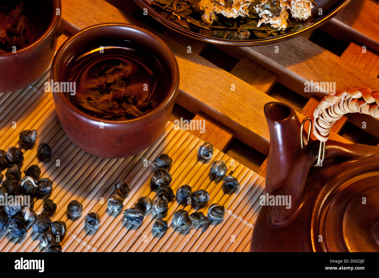 Chinese Jasmine Pearl Tea Stock Photo - Alamy