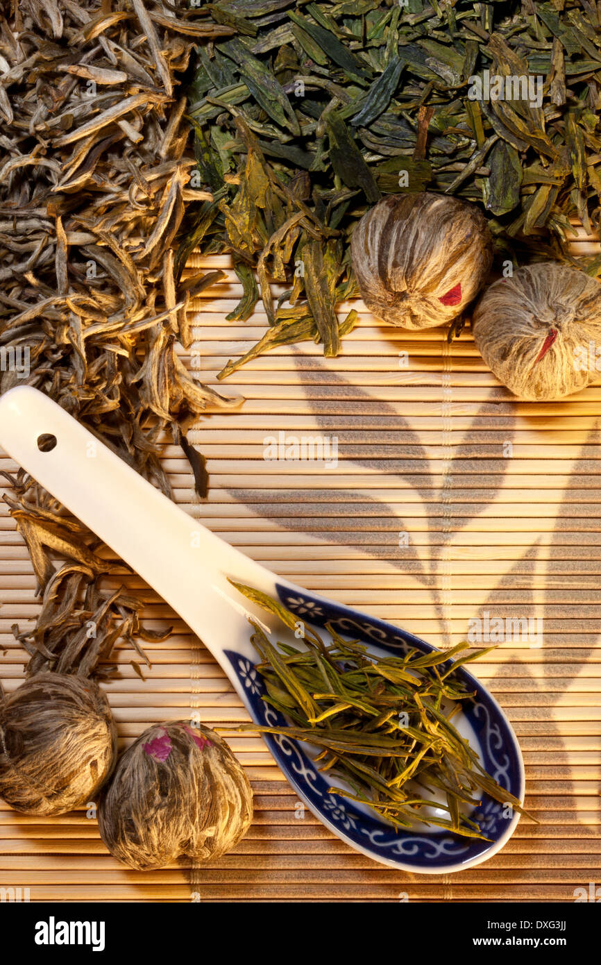 Chinese Tea - Green, Silver Needle and Jasmine flowering tea bulbs ...