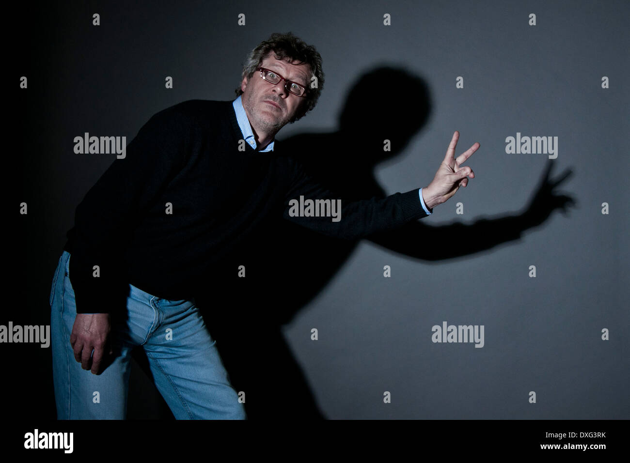 Man gestures one hand hi-res stock photography and images - Alamy