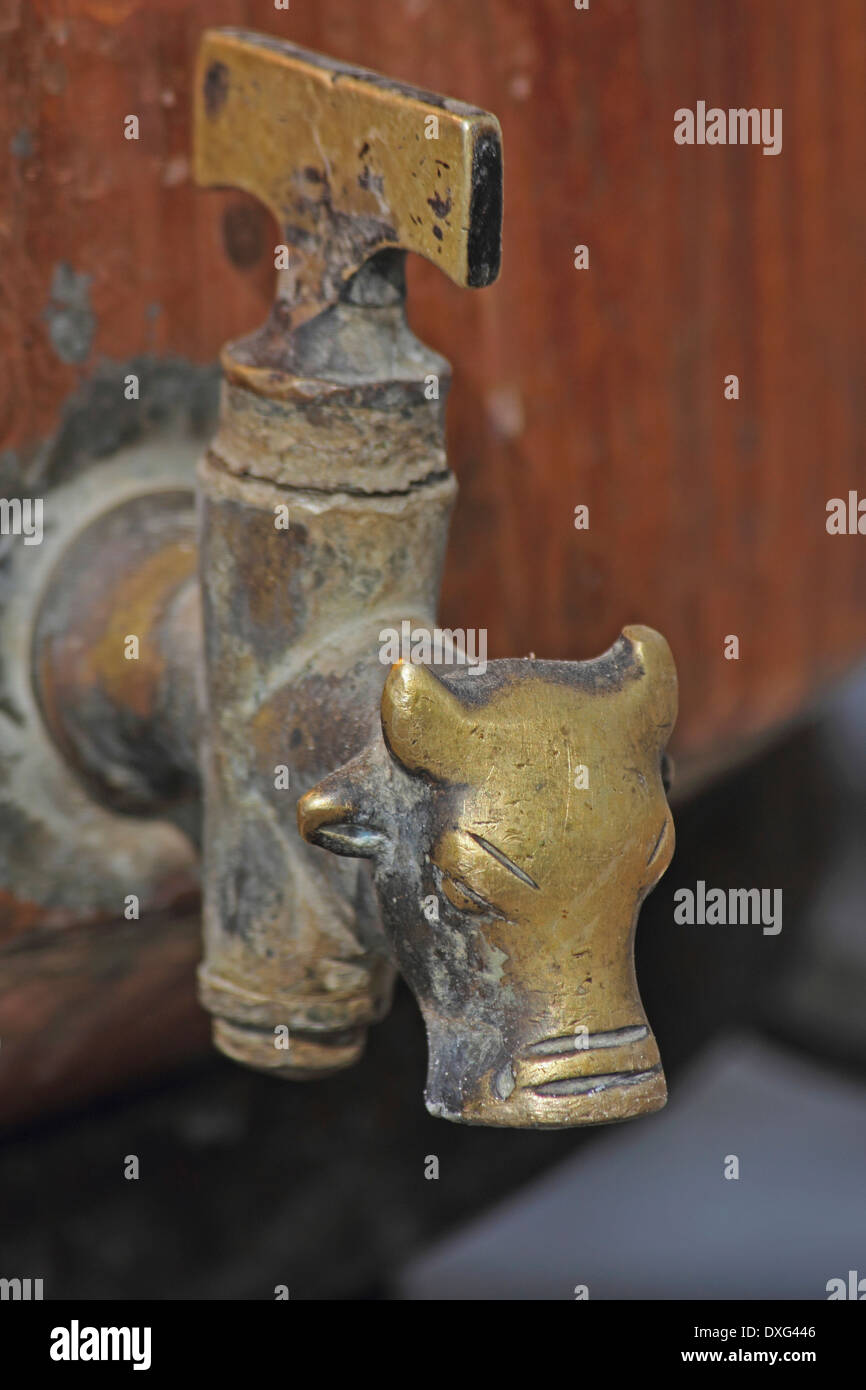 Antique Water Tap, old Water heater, India Stock Photo - Alamy