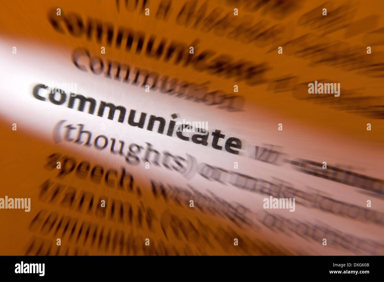 Communicate - to share or exchange information, news, or ideas Stock ...