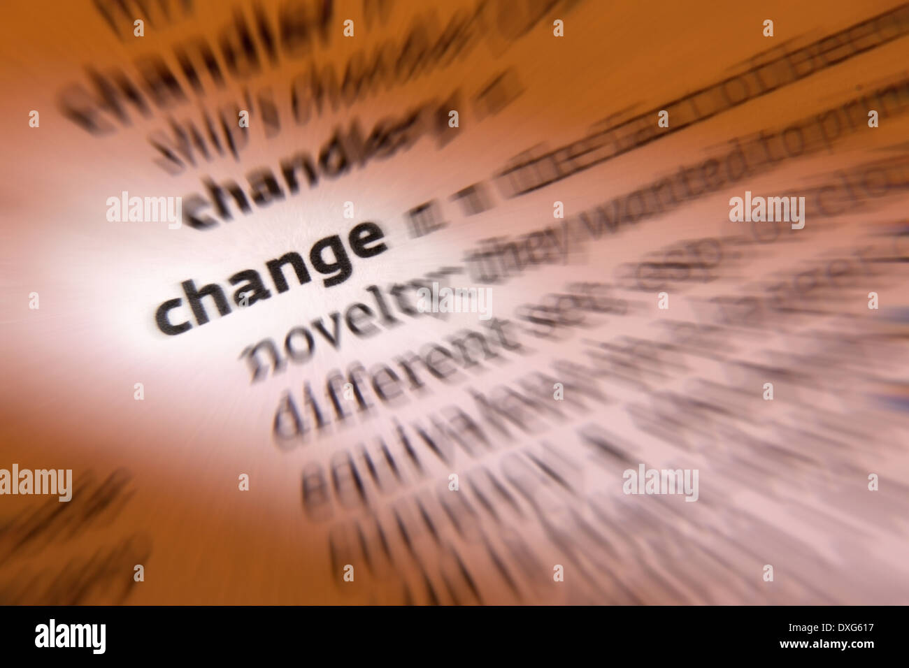 Change - to make or become different Stock Photo - Alamy