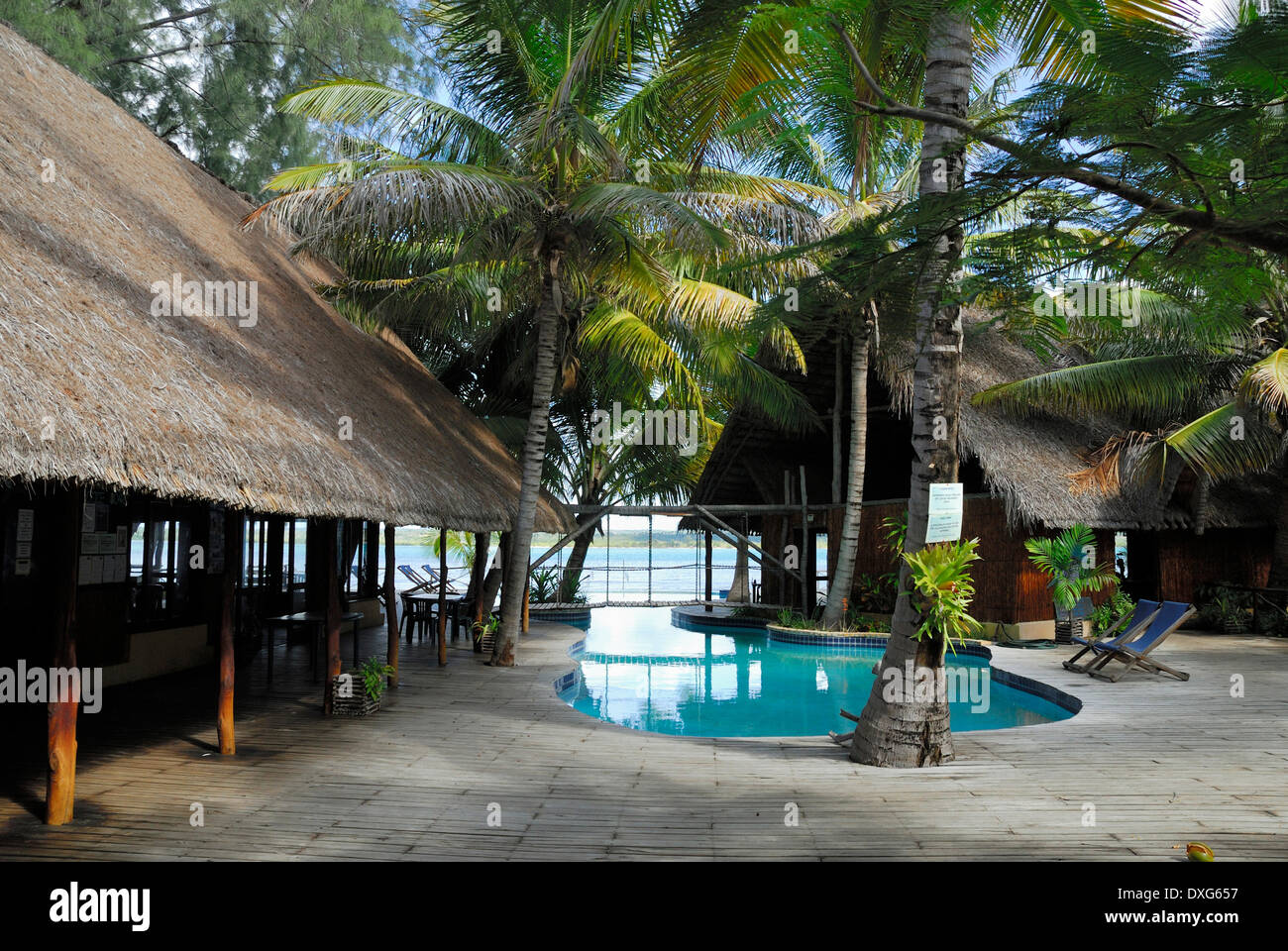 The lagoon at Pomene Lodge, Pomene, Mozambique Stock Photo - Alamy