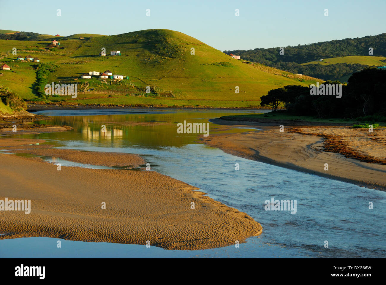 Bulungula river mouth, Wild Coast, Transkei, Eastern Cape Stock Photo ...