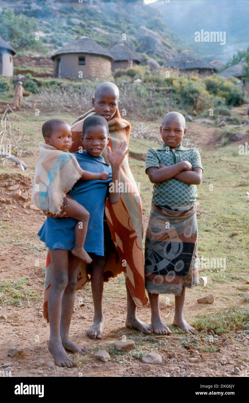 Basotho children, near Malealea, Lesotho Stock Photo: 67968627 - Alamy
