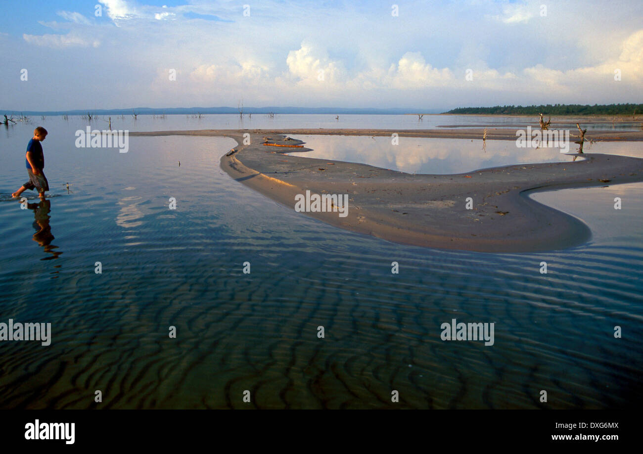 Early morning at Inharrime lagoon Stock Photo - Alamy