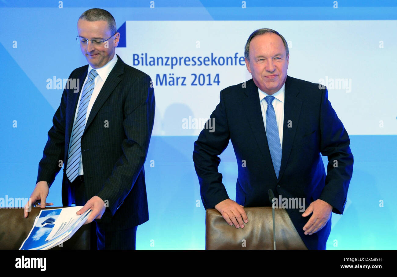 Munich, Germany. 26th Mar, 2014. The outgoing Chief Financial Officer ...