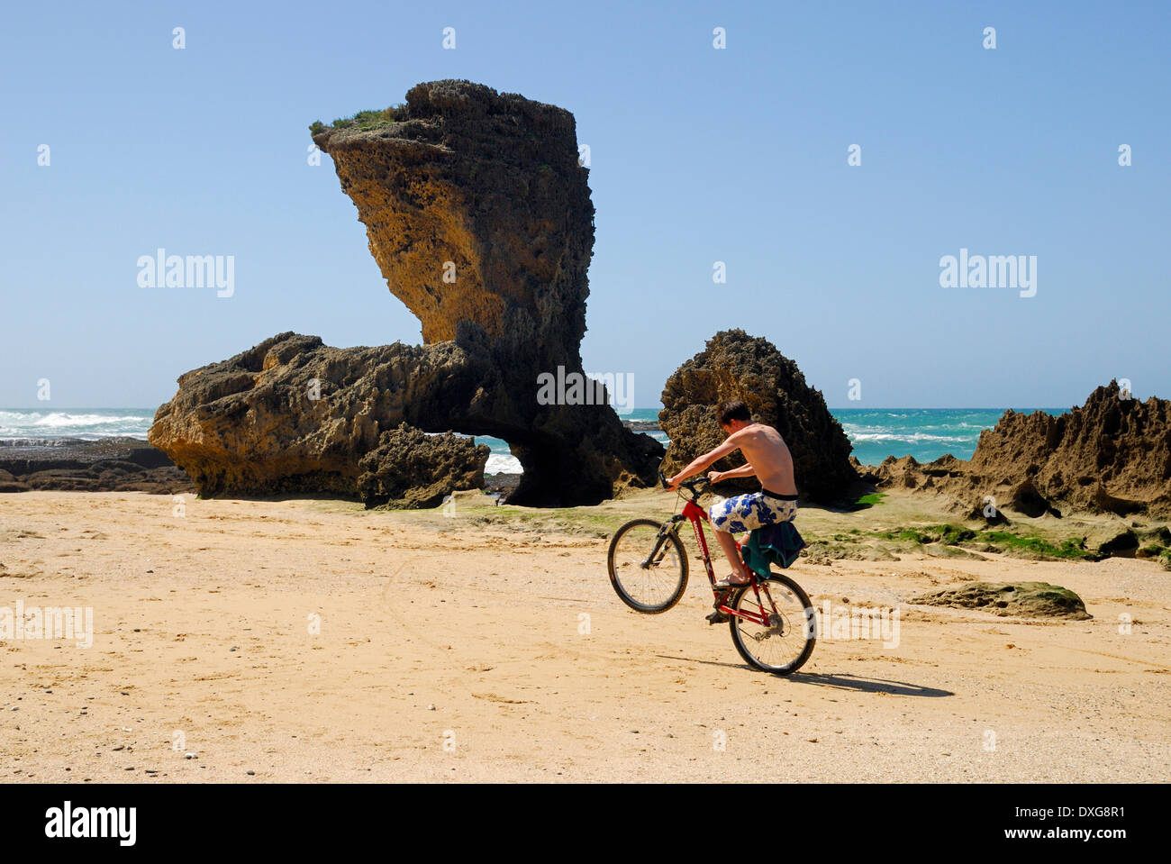 Carriage Rocks on the beach at Kenton on Sea, Eastern Cape, South ...