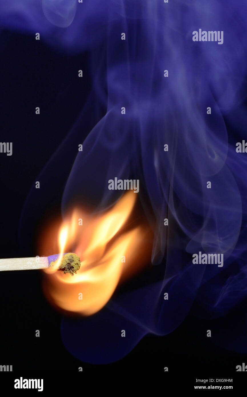 Matchstick being ignited Stock Photo - Alamy