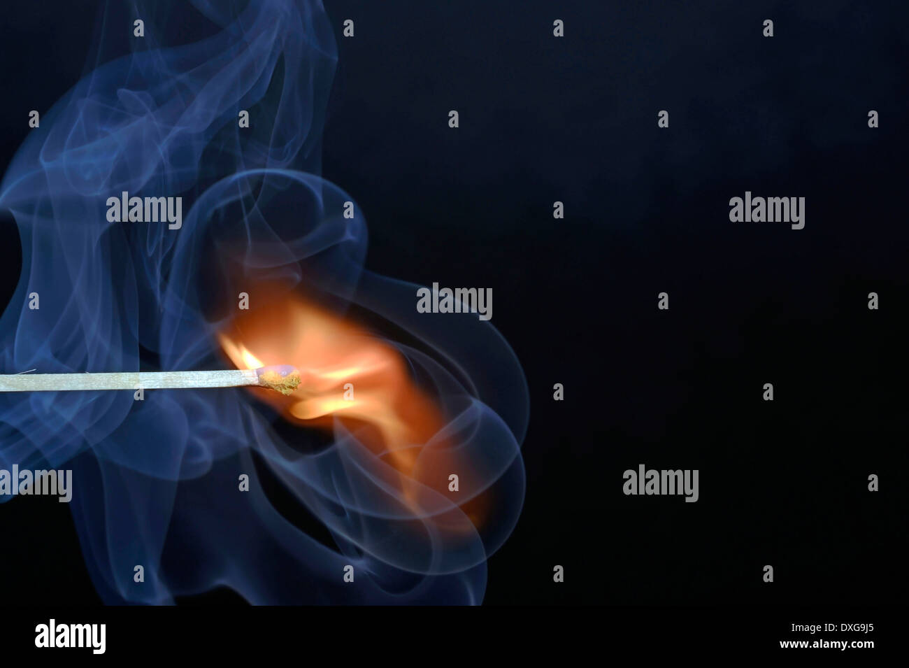 Matchstick being ignited Stock Photo - Alamy